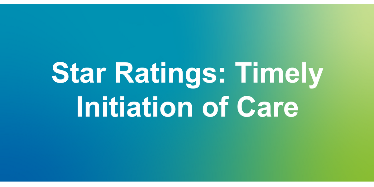 Star Rating: Timely Initiation of Care — McBee Post-Acute Academy